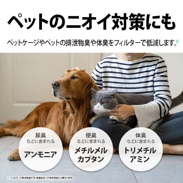 シャープ FU-TC01-W 円柱型空気清浄機 ホワイト系|エディオン公式通販